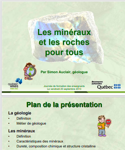 LES MINERAUX ET LES ROCHES POUR TOUS - KCATALOGUES